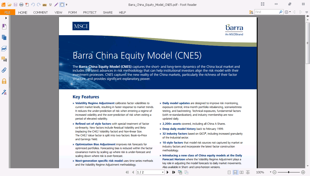 求MSCI BARRA的CNE5模型，谢谢！ - 爱问频道 - 经管之家(原人大经济论坛)